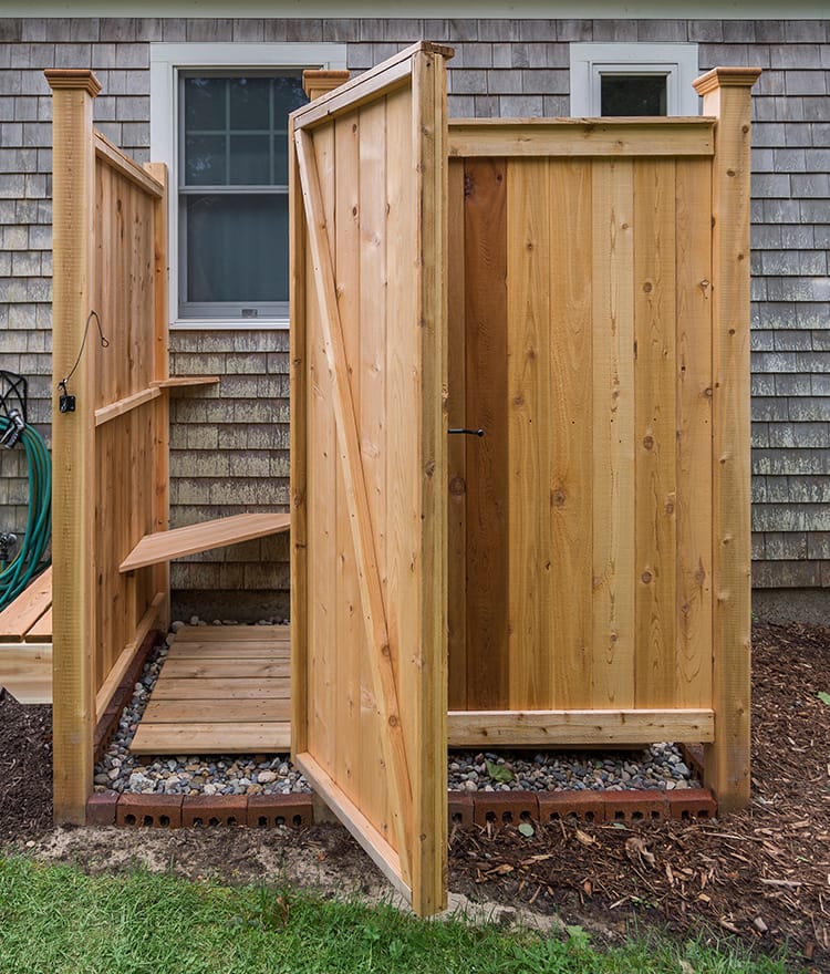 Outdoor Shower Enclosure Kit - Cedar | CapeCodShowerKits.com