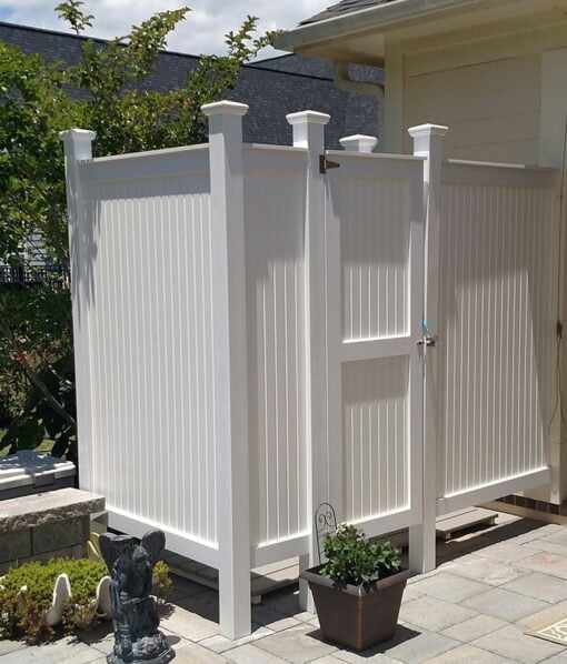 PVC Outdoor Shower Enclosure | CapeCodShowerKits.com